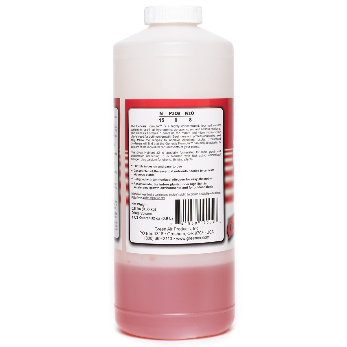Genesis Formula Grow Nutrient (Quart) | Premier Grow